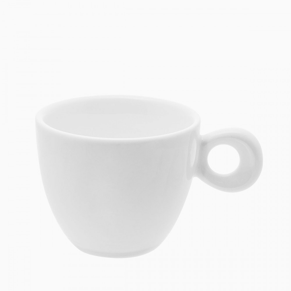 Lot de 6 tasses à café porcelaine blanche avec sous tasses triangle Lot de 6 tasses à café porcelaine blanche avec sous tasses triangle